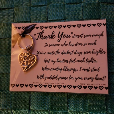 Thank You Gift From Family READY TO SHIP Caregiver's Heart Poem ...