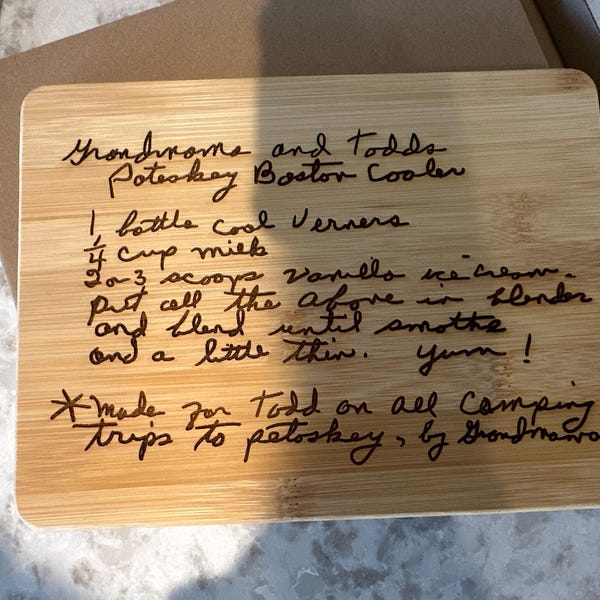 Recipe Magnet Handwritten Engraved Recipes, 5x7 Size - Etsy