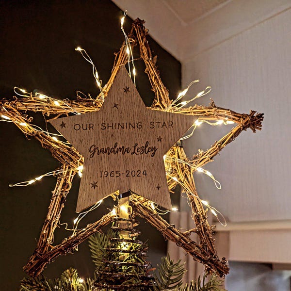 Christmas Tree Star in Memory | Memorial Christmas Star Ornament ...