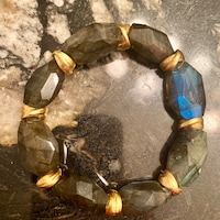 Gold Pinched Drop Paddle Beads, Mykonos Greek Beads, Organic Metal ...