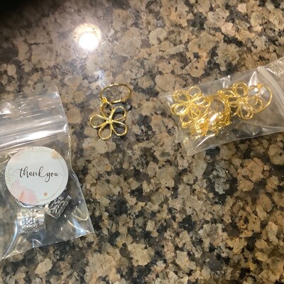 Set of 8 Natural Cowrie Shell Braid Rings Loc Rings Brass - Etsy