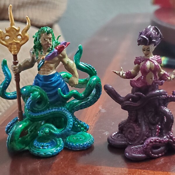 Cecaelia, Male and Female Resin Miniature - for D&D Dungeons and ...