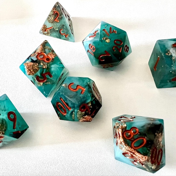 Dnd Dice / Sharp Edge Dice Set for Dnd / Stormlight Ridge / Polyhedral ...