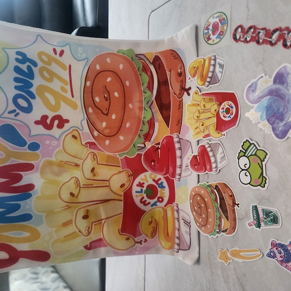 Snake Snack Fast Food Waterproof Sticker Set! - Etsy