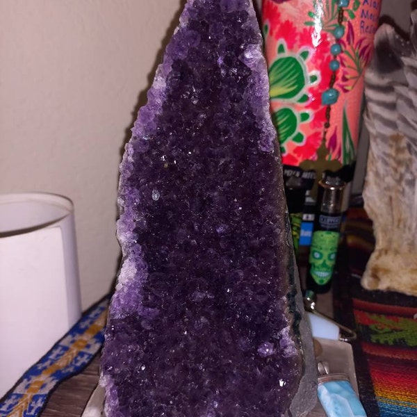 Huge Amethyst Crystal Cluster With Cut Base, 6 to 7 Inches Amethyst - Etsy