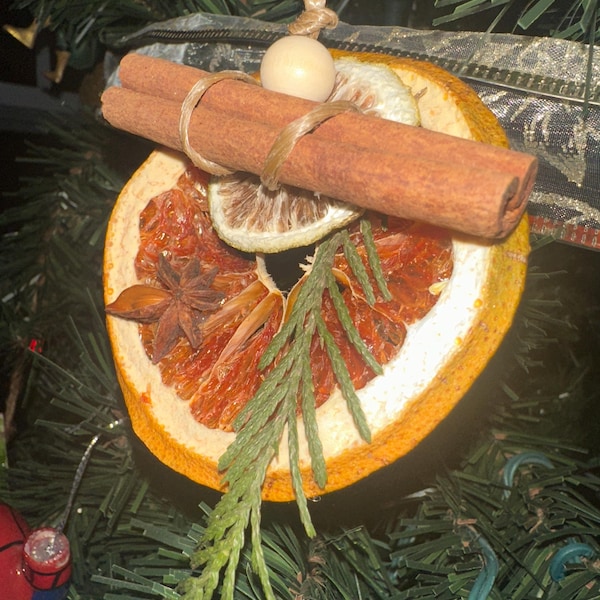 Citrus & Cinnamon Handmade Ornament Set - Etsy