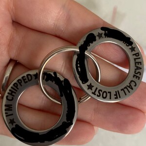 Agility and Working Dog Slip on ID Collar Tag. Stainless Steel | Etsy