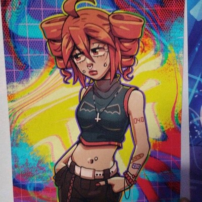 Kasane Teto Punk Print 7x10.5 - Etsy