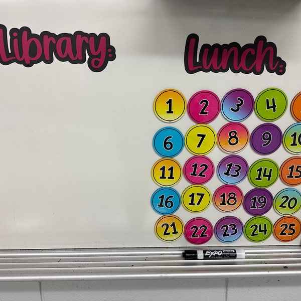 Customizable Classroom Whiteboard Magnets, Teacher Decor, Whiteboard ...