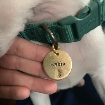 Simple Custom Hand Stamped Dog Tag, Dog Tags for Dogs, Pet Id Tag ...