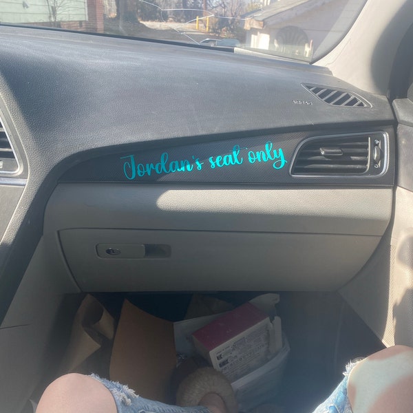 Name Seat Sticker for Car, Seat Name Car Decal, Passenger Princess ...