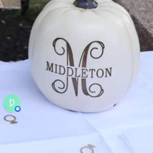 Personalized Light up Family Name & Initial Pumpkin - Halloween Décor ...