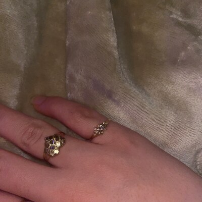 Real 10k Solid Gold Initial Ring Letter J A or M Size 6 - Etsy