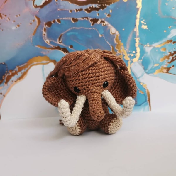 PATTERN: Wallace the Woolly Mammoth - Crochet Woolly Mammoth Pattern ...