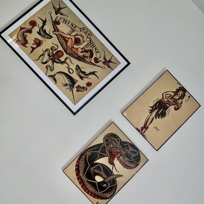 Sailor Jerry Tattoo Art 14 X 11 Photo Print - Etsy