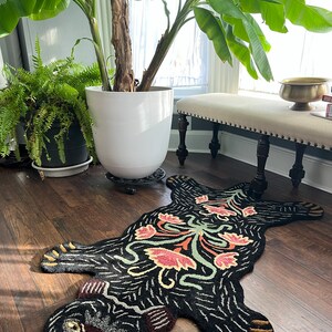 Antelope Grey Area Rug Handmade Animal Print Hand Tufted 100% - Etsy