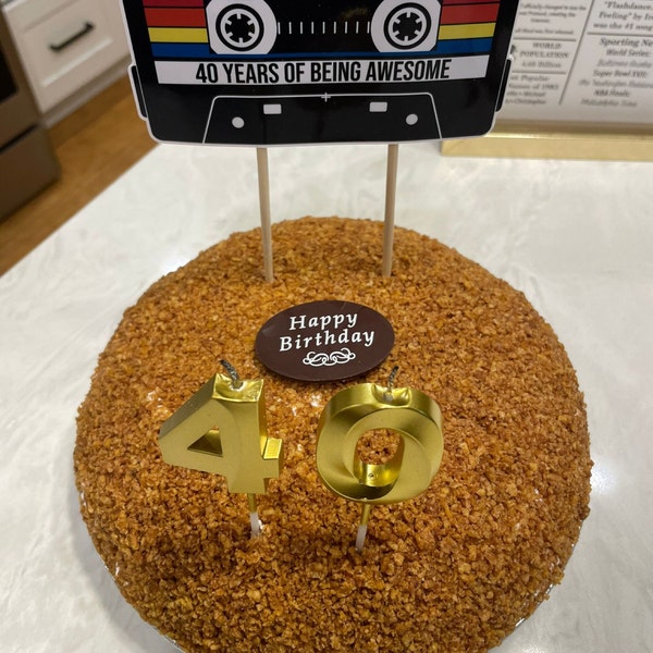 40th Birthday, 40th Birthday Cake Topper, Best of 1985, 40th for Him ...