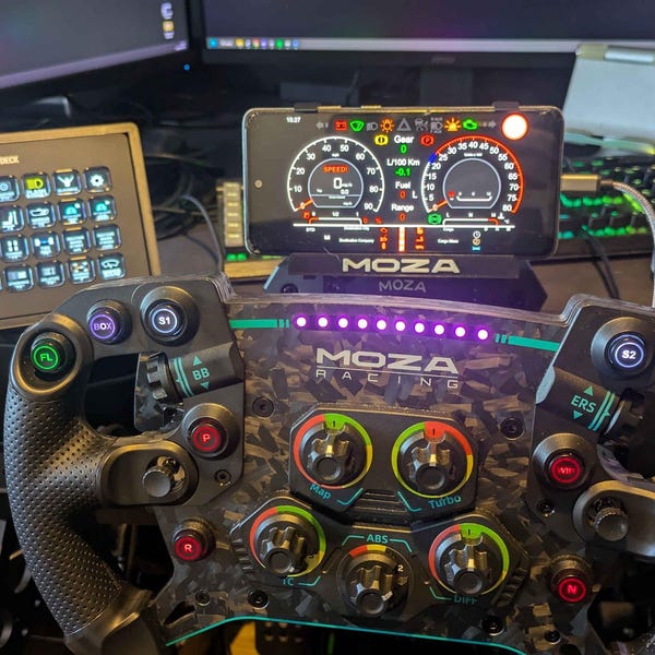 Phone Holder for Moza Base R3 R5 R9 R12 - Display Your Dashboard - 3D ...