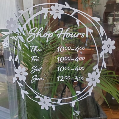 CUSTOM Store Hours Decal / Business Hours / Store Decal / - Etsy