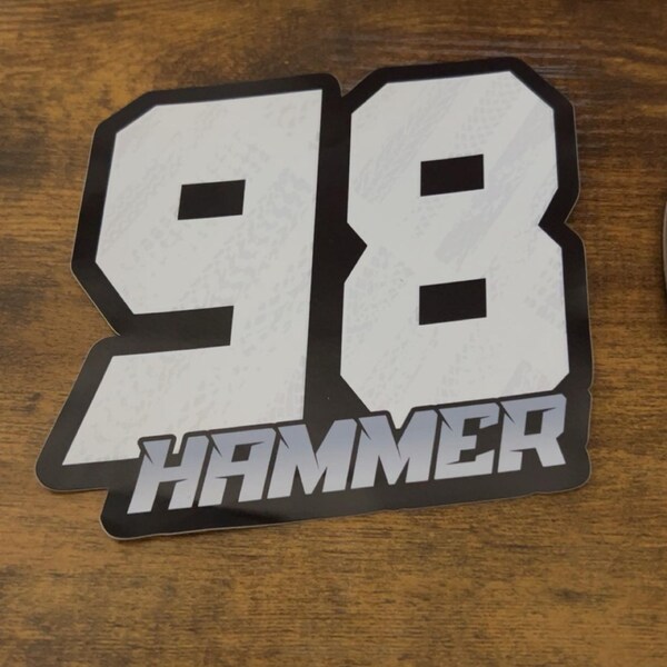 Custom Hockey Name Decal Sticker, Personalized Hockey Name Number ...