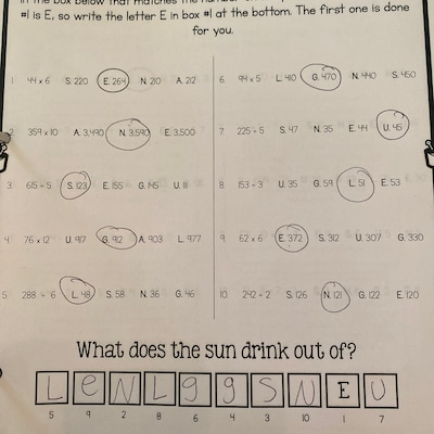 36 Weeks of Math Riddles for 6th Grade - Etsy