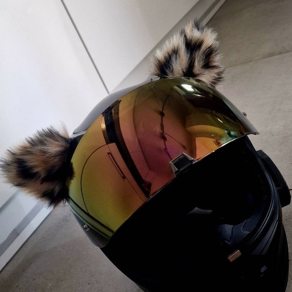 Cat Ears Candy Pink Faux Fur That Sticks on (your Helmet!)ski Bike ...