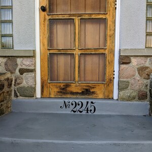 Front Door Number Decal Vinyl Number Door Decal Custom House | Etsy