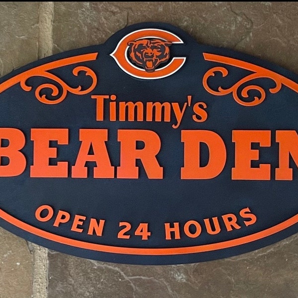 Chicago Bears Man Cave Sign - Etsy