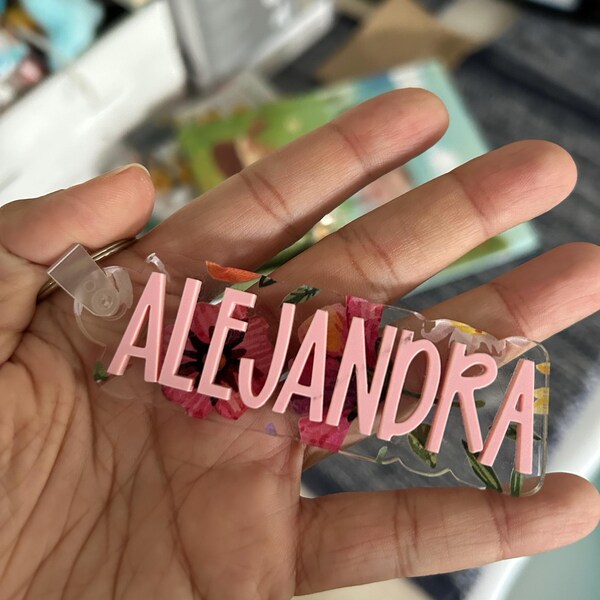 Backpack Name Tag | Acrylic Keychain | Personalized Acrylic Name Tag ...