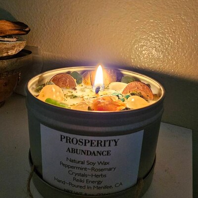 Prosperity-abundance-natural Soy Wax Pure Essential Oils Crystal ...