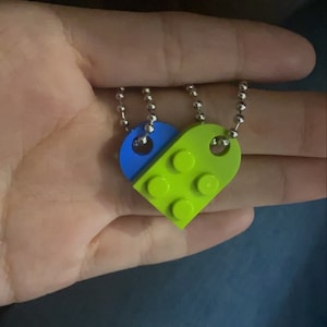 Heart Necklace Set Made With Authentic LEGO® Bricks Matching Friendship ...