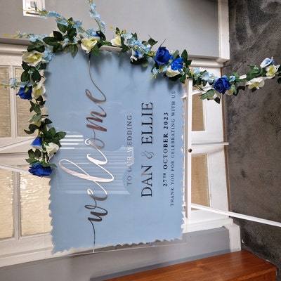 Personalised Acrylic Wedding Welcome Sign, A1 and A2 - Etsy