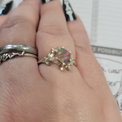 Pear Red Rose Ruby Ring for Women, Statement Ring, Ring for Her ...