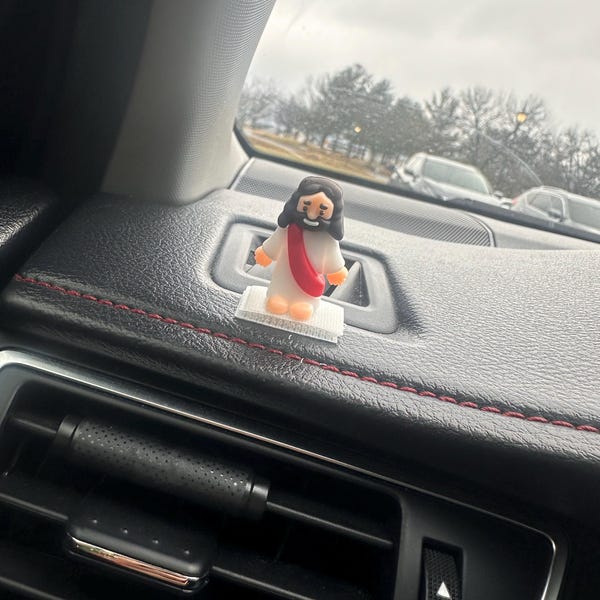 Mini Jesus Figurine With Red Sash, “everyone Needs a Little Jesus” Gift ...