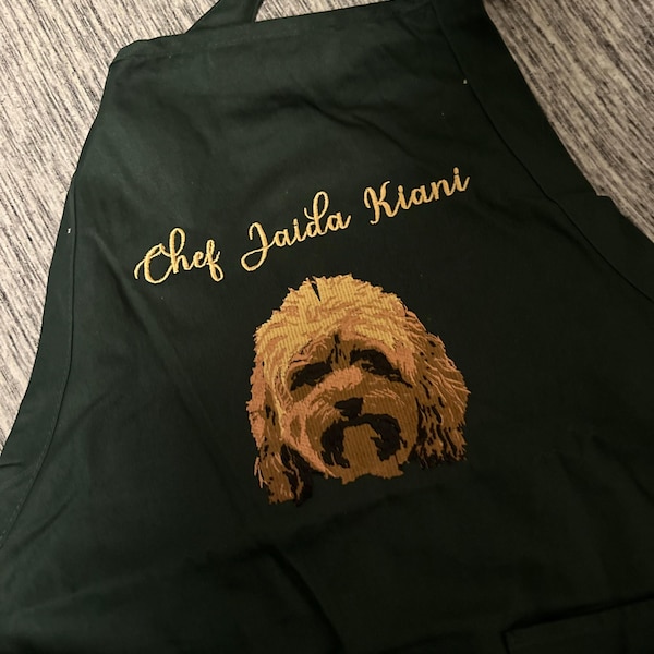 Custom Embroidered Apron, Custom Logo, Design Your Own, Custom Text ...