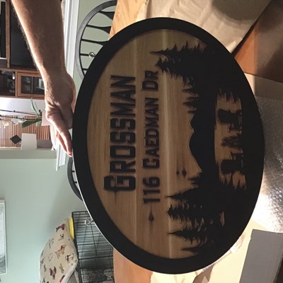 Estate Sign Custom Carved Rustic Outdoor Exterior Wood Address - Etsy