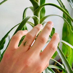 Fern Ring, Plant Ring, Botanical Ring, Pressed Fern Ring, Gold Fern ...