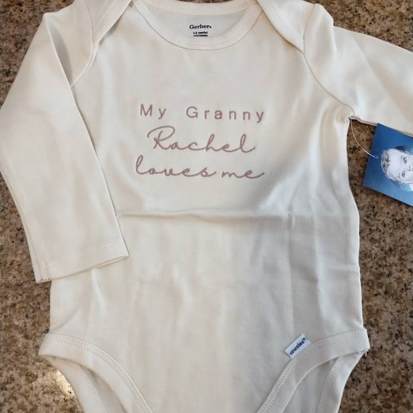 Embroidered Onesies® Brand, Personalized Baby Girl ONESIES® Brand ...