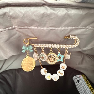 Pink Customized Baby Pin With Bead Name - Etsy