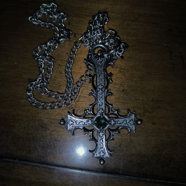 Traumaturgist's Cross: Gothic Inverted Cross Pendant With Custom ...