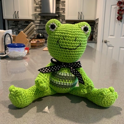 Crochet Stuffed Frog Pattern, Amigurumi Frog Pattern, Stuffed Frog ...