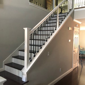 Satin Black Wrought Iron Balusters Square Liberty Series - Etsy