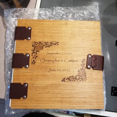 Personalized Custom Hand-engraved Blank Book With Wood - Etsy