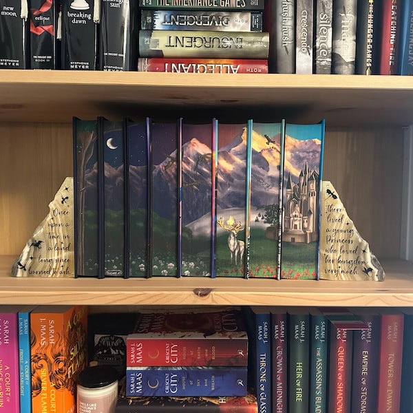 Zebra Onyx Bookends - to the Stars Who Listen - ACOTAR Bookends - Sarah ...