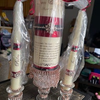 Gold Unity Candle Set Gold Wedding Unity Candles Black Wedding Candle ...