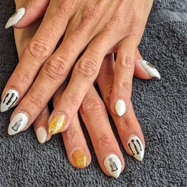 Golden Knights Nail Decals - Set of 28 - A1368 - Etsy