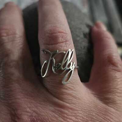 Custom Name Ring Children Name Ring Sterling Silver Ring Personalized ...