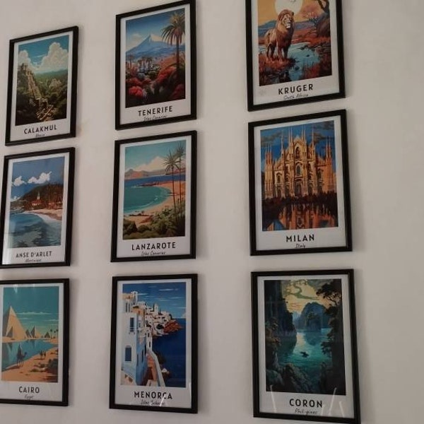 Custom Cityscape Poster Set of 4 Custom City Posters, Personalized ...