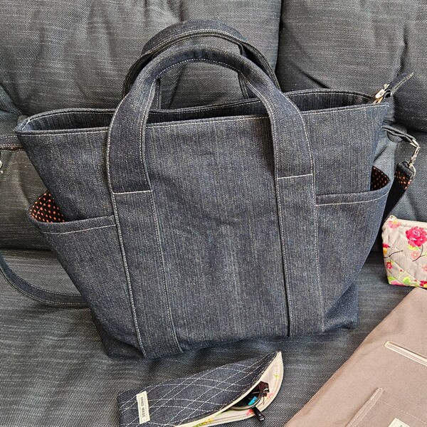 Tote Bag Pattern , Tote Bag With Pockets , Canvas Tote Bag , Digital ...