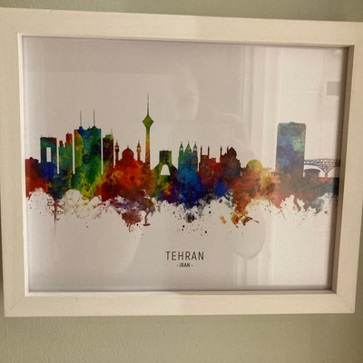 Tehran Skyline Iran Cityscape Painting Art Print Poster CX - Etsy